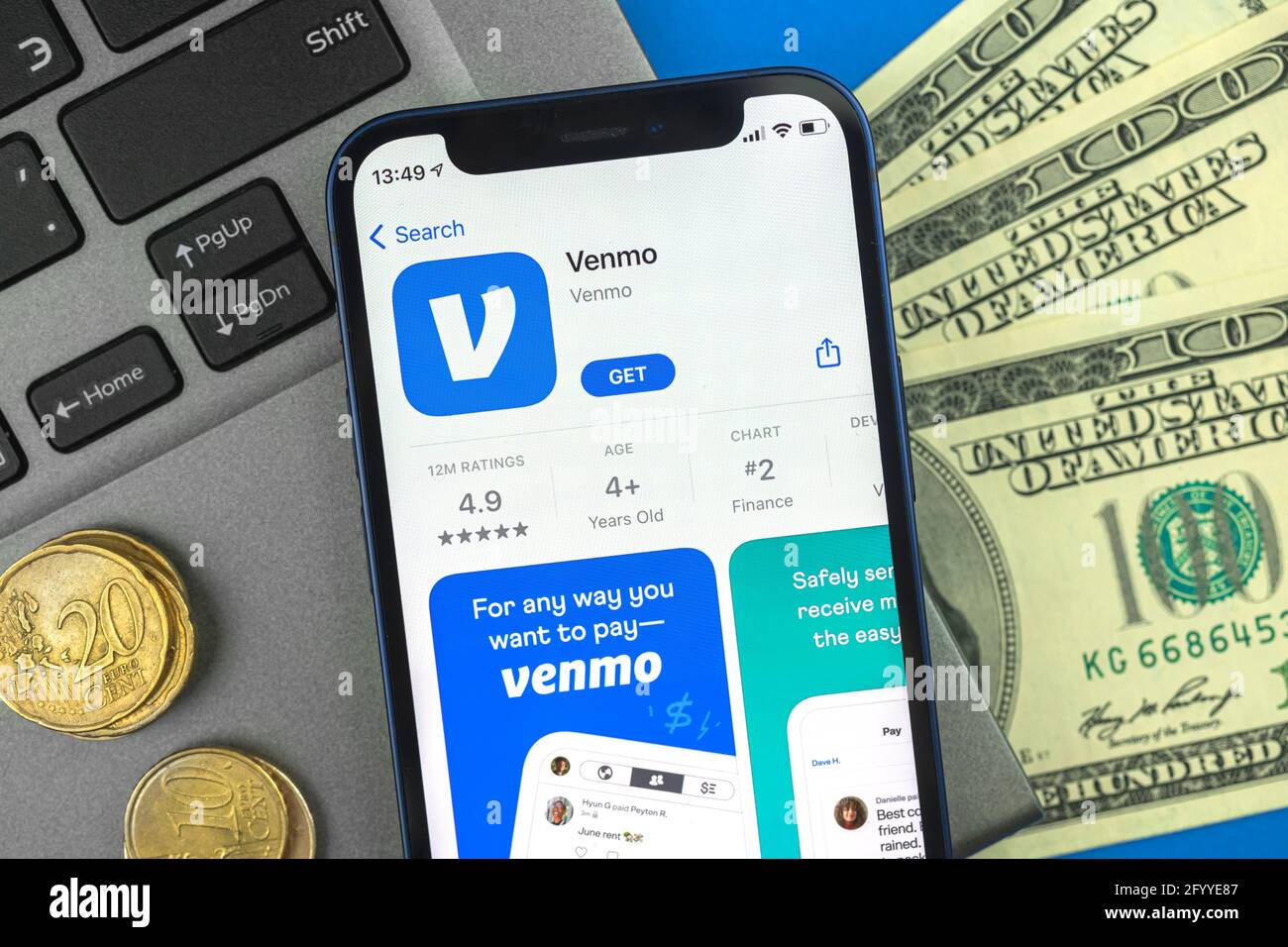Venmo logo hi-res stock photography and images - Alamy