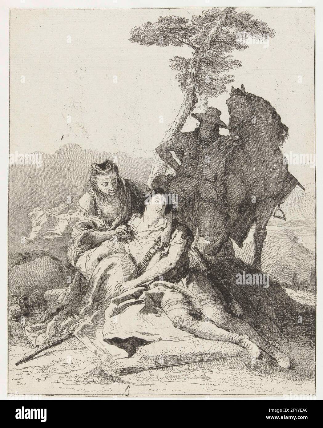 Angelica heals the wound of Medoro Stock Photo - Alamy