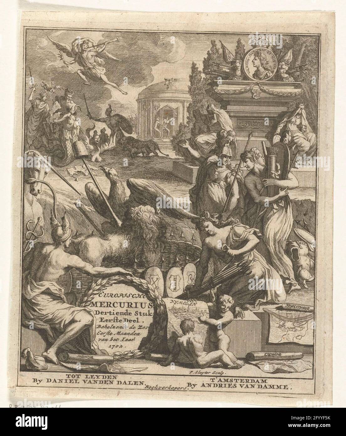 Title page for the European Mercury of 1702; Europisch Mercury ...