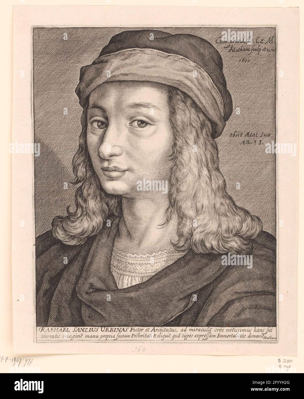 Portrait of Rafael. Portrait of the painter Rafael at the age of 33 ...