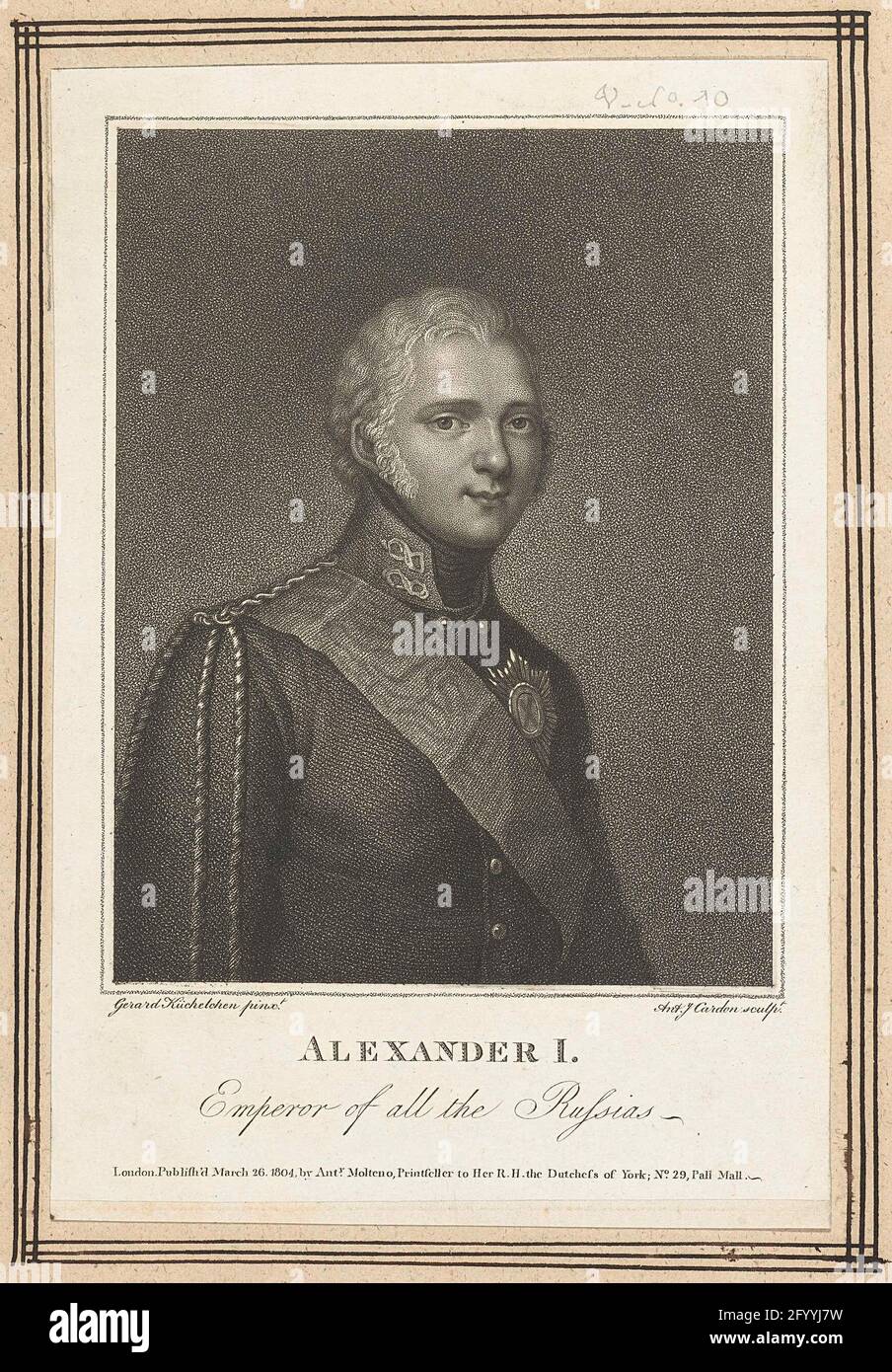 Portrait of Tsar Alexander I Stock Photo - Alamy