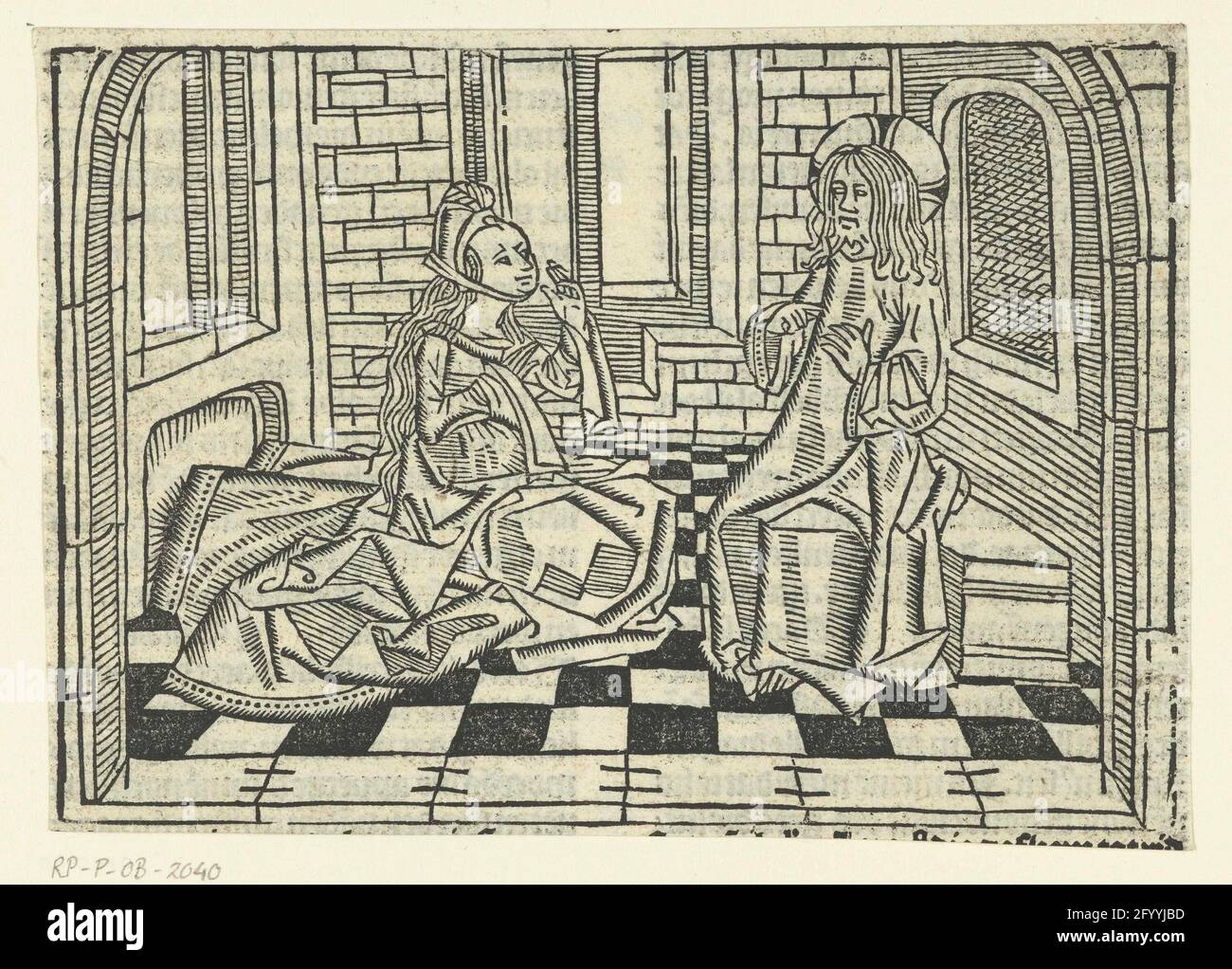 Christ with Mary Magdalene. Christ and Maria Magdalena in room (where ...