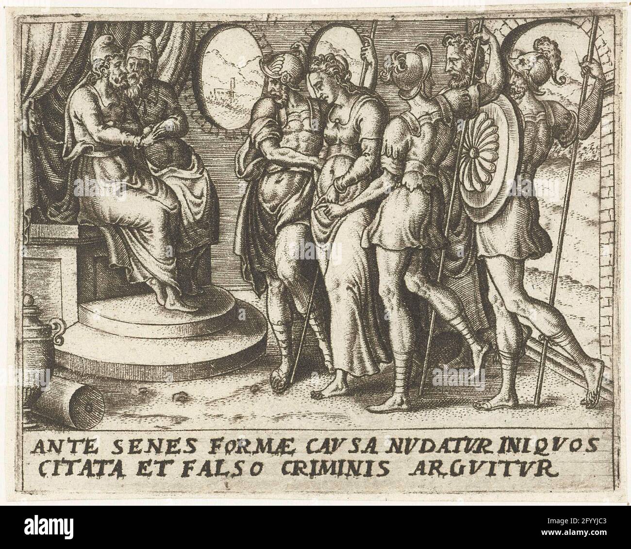 Susanna for the judges; History of Susanna. Susanne is led to the ...