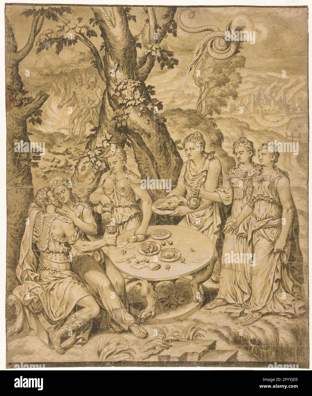 Allegory on sinful life Stock Photo - Alamy