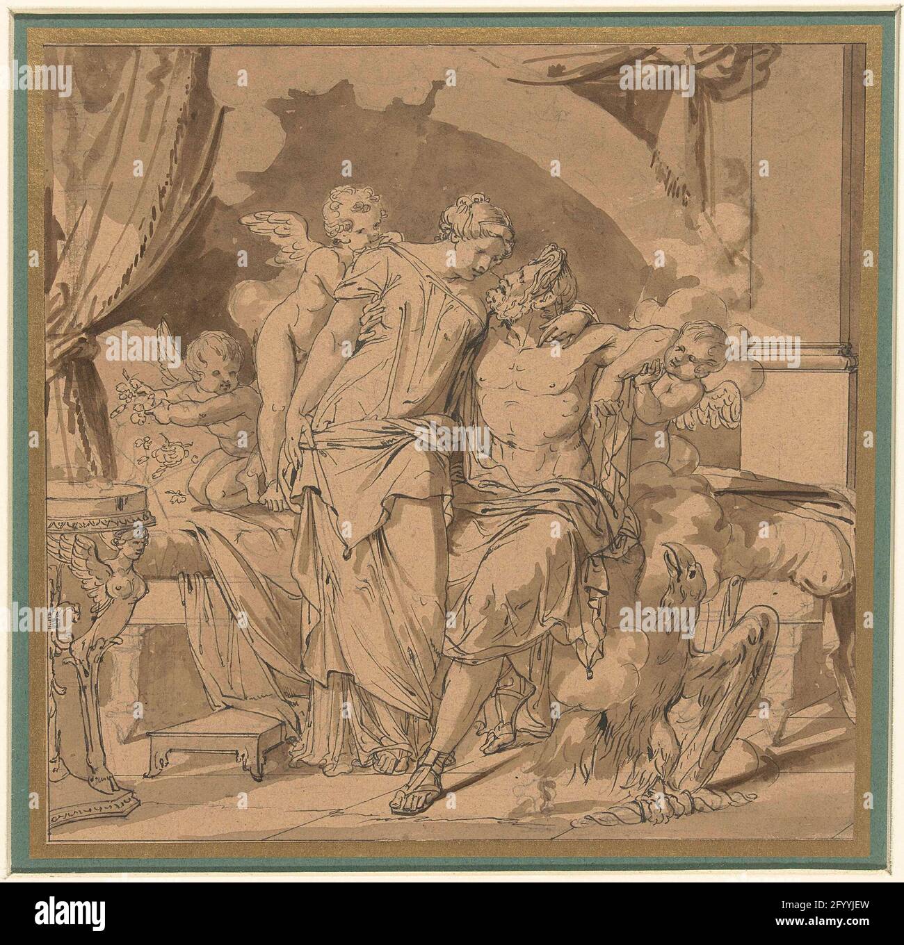 Jupiter en Juno in omarming Stock Photo - Alamy