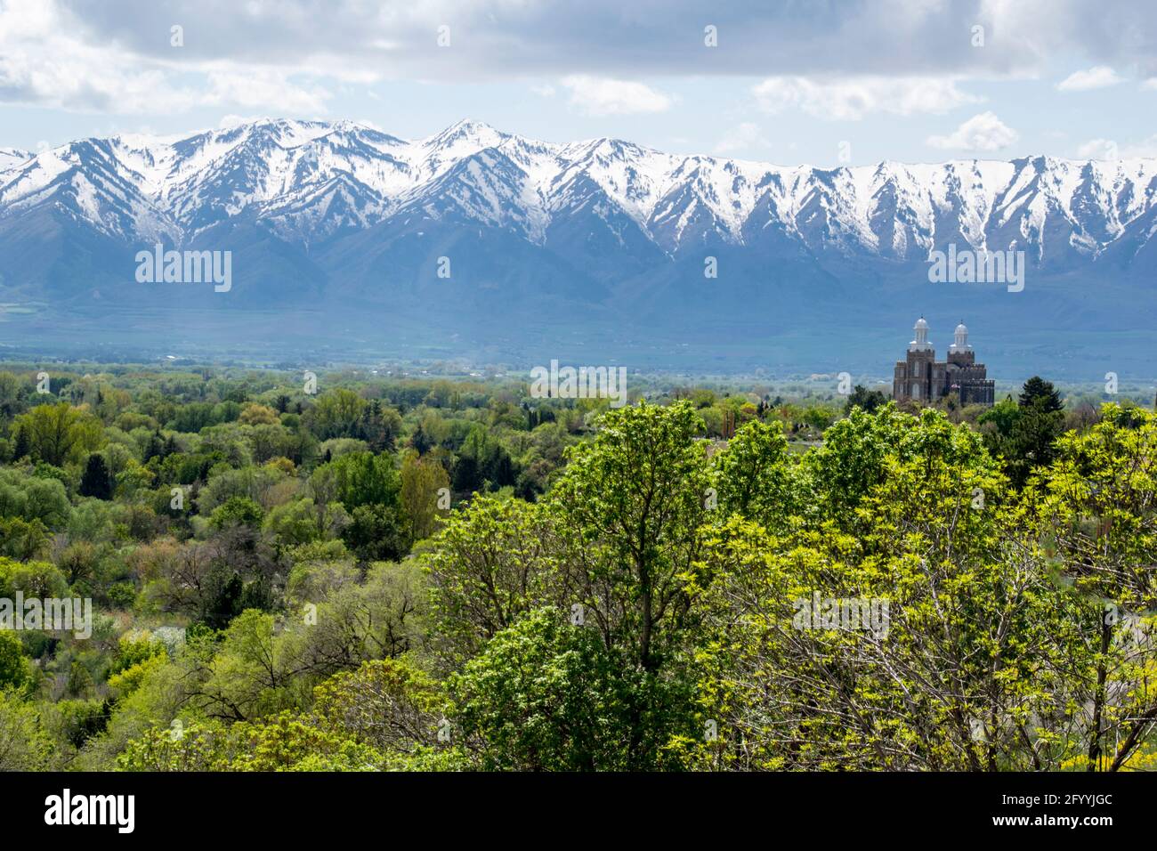 Logan LDS Temple in Cache Valley Stock Photo - Alamy