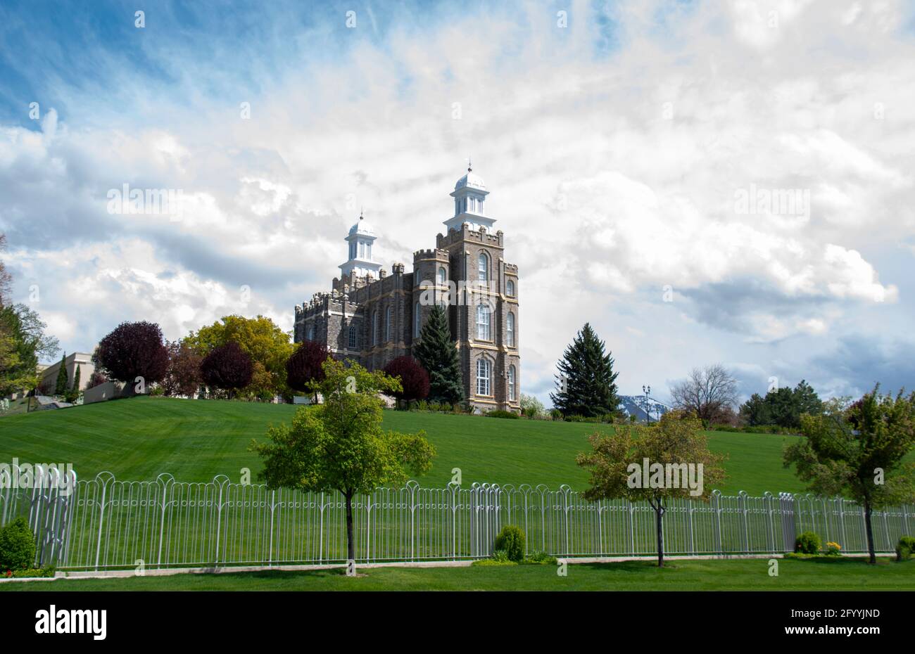 Logan LDS Temple Stock Photo - Alamy