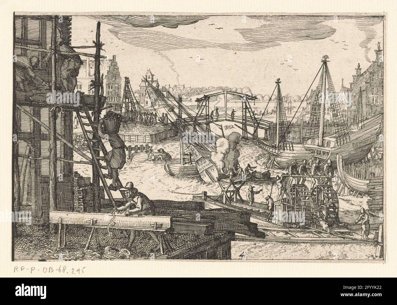 Shipbuilding and housing construction, approx. 1600; Professions in ...