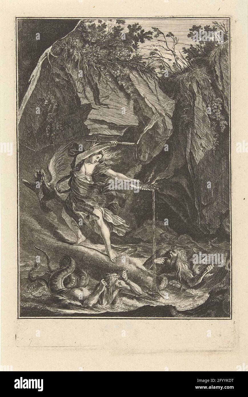 Glaucus and Scylla. The jealous sorceress Circe poison the water, so ...