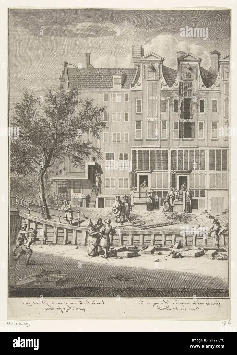 Burned out house on the Leidsegracht, 1684; Feature from the previous ...