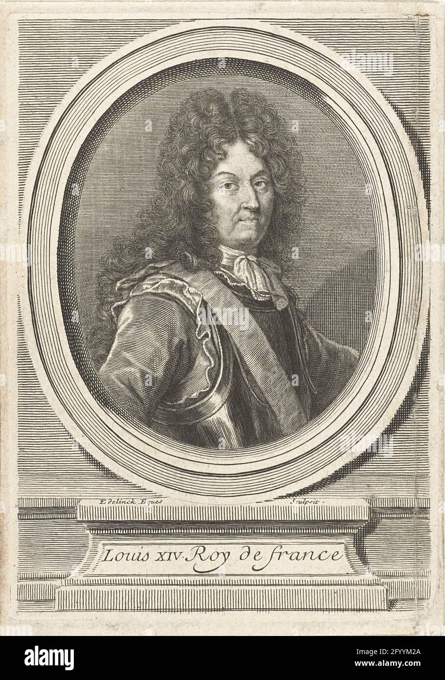 Portrait of Louis XIV. Bust portrait of the French King Louis XIV (1638 ...