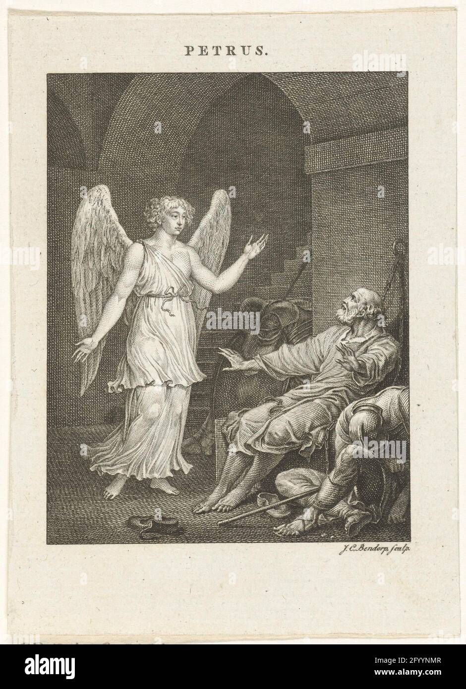 Angel opens door of prison for Saint Peter; Peter Stock Photo - Alamy