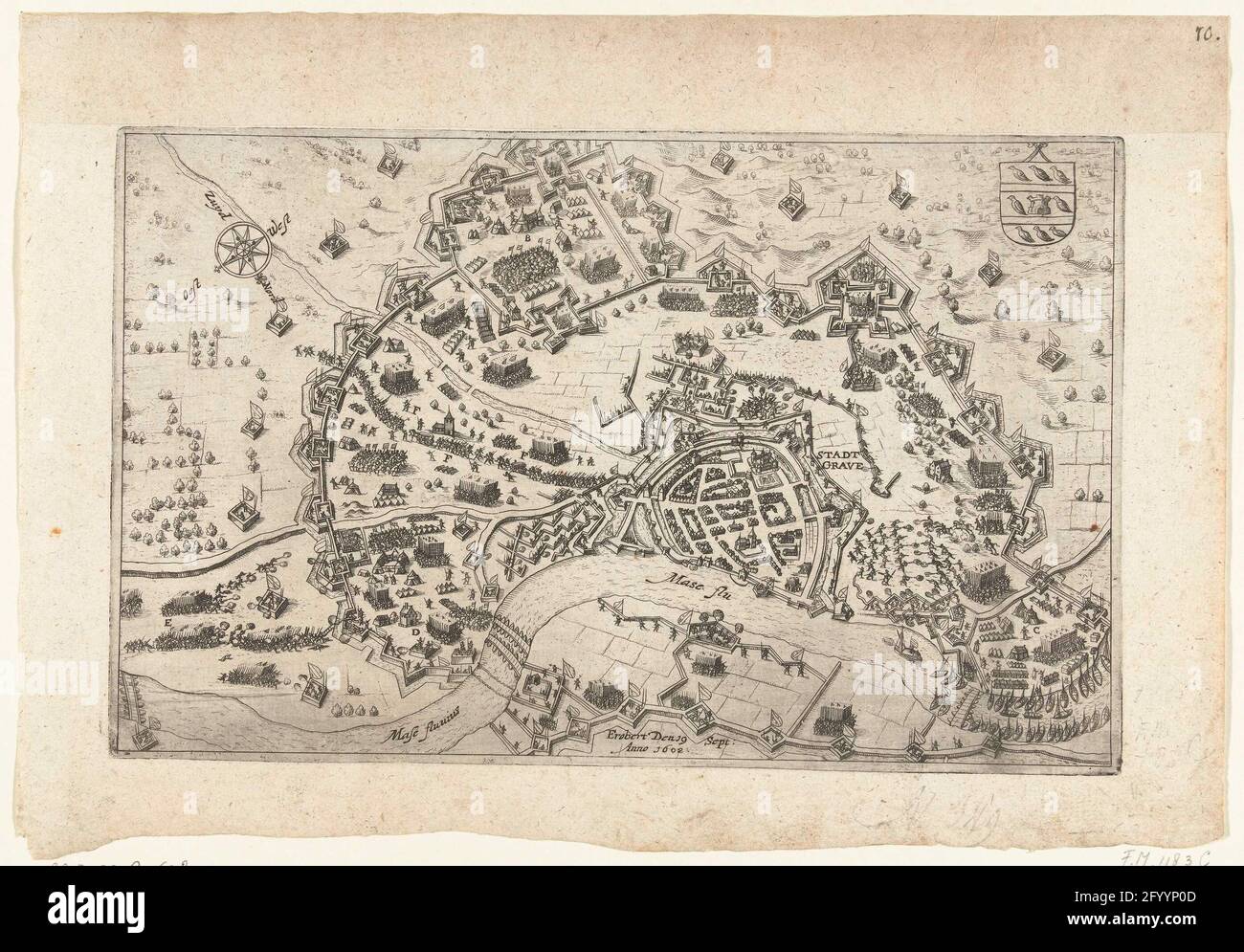 Siege and intake of Grave by Maurits, 1602. Spray and intake of the ...