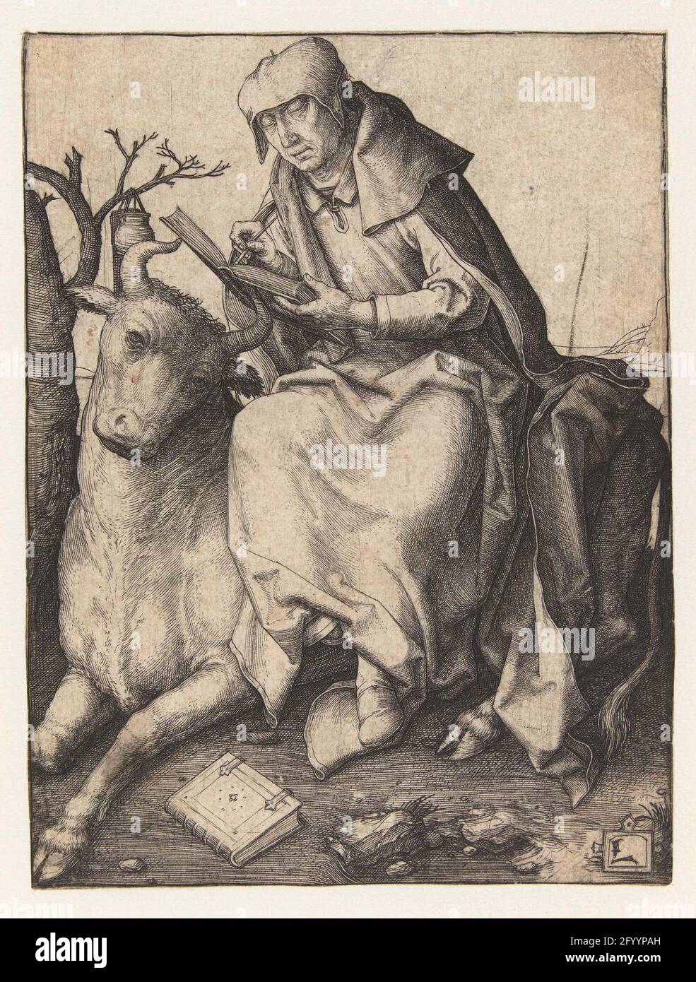 Luke the evangelist writing engraving hi-res stock photography and ...