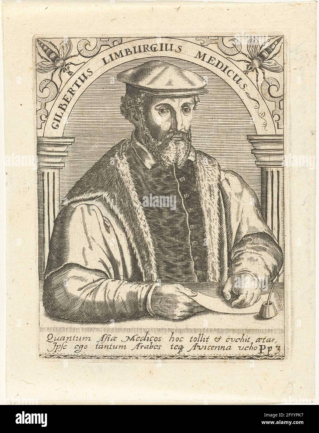 Portrait of Gilbert Fuchs; Gilbertus Limburgius. Portrait of the ...