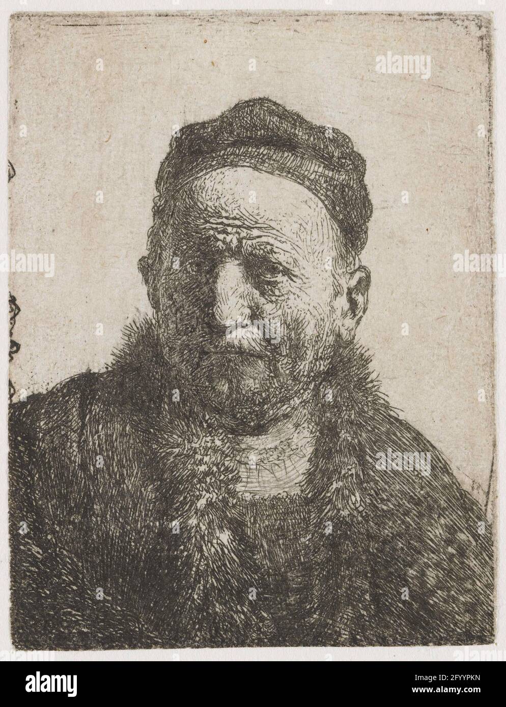Man with kalotje: bust; Rembrandt's father Stock Photo - Alamy