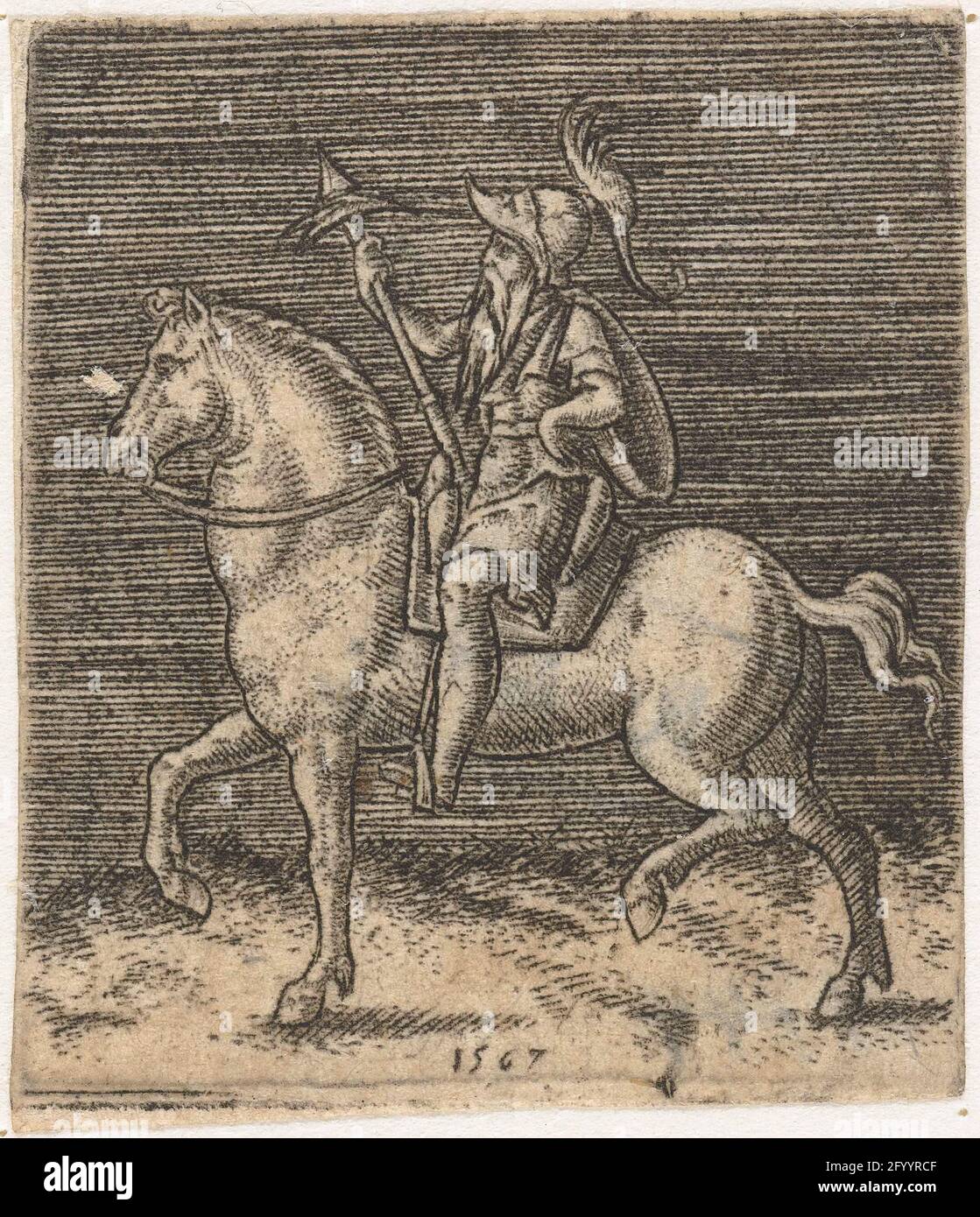 Roman rider on horseback; Roman riders on horseback. A Roman soldier on ...