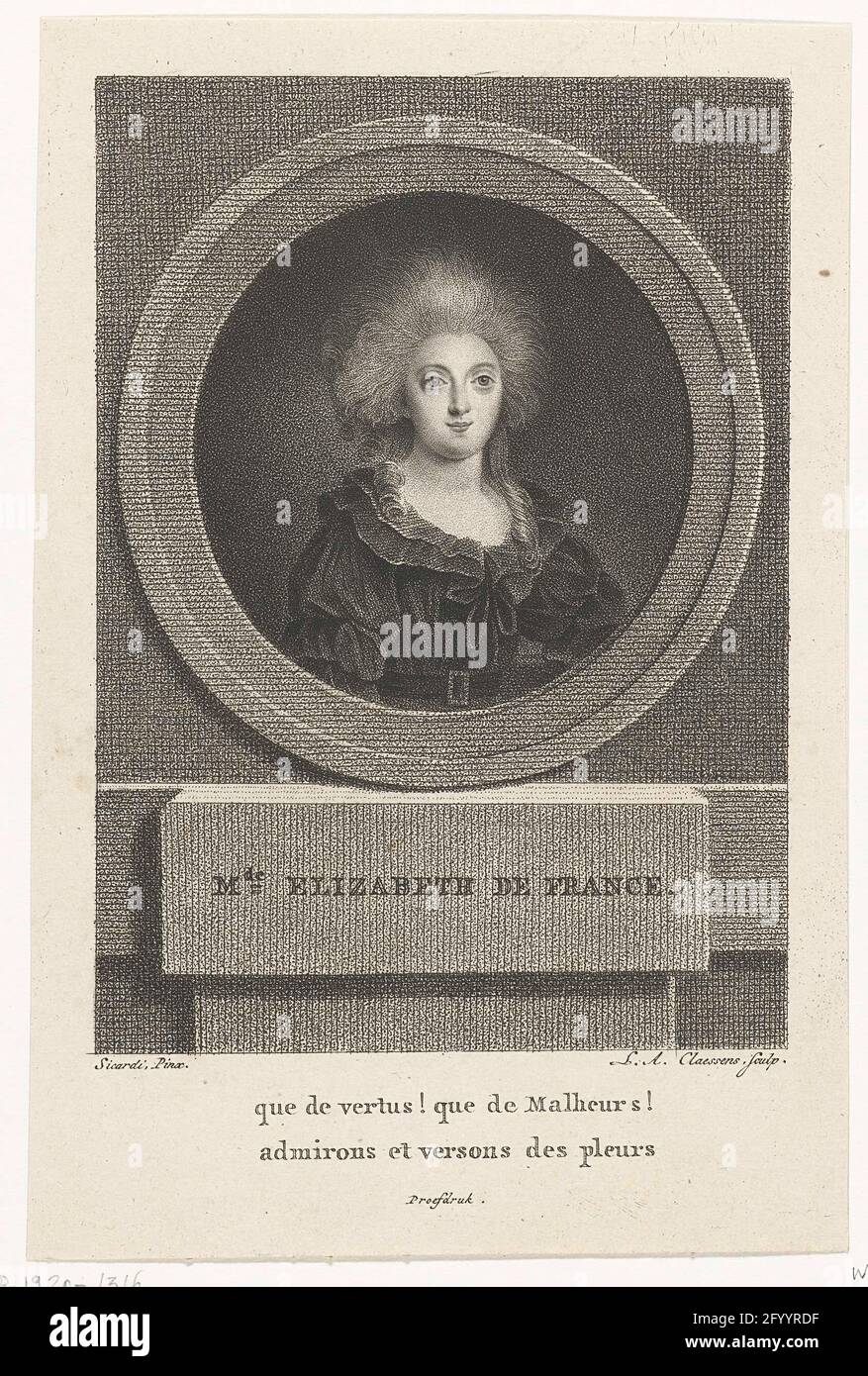 Portrait of elisabeth philippine marie helene de france hi-res stock ...