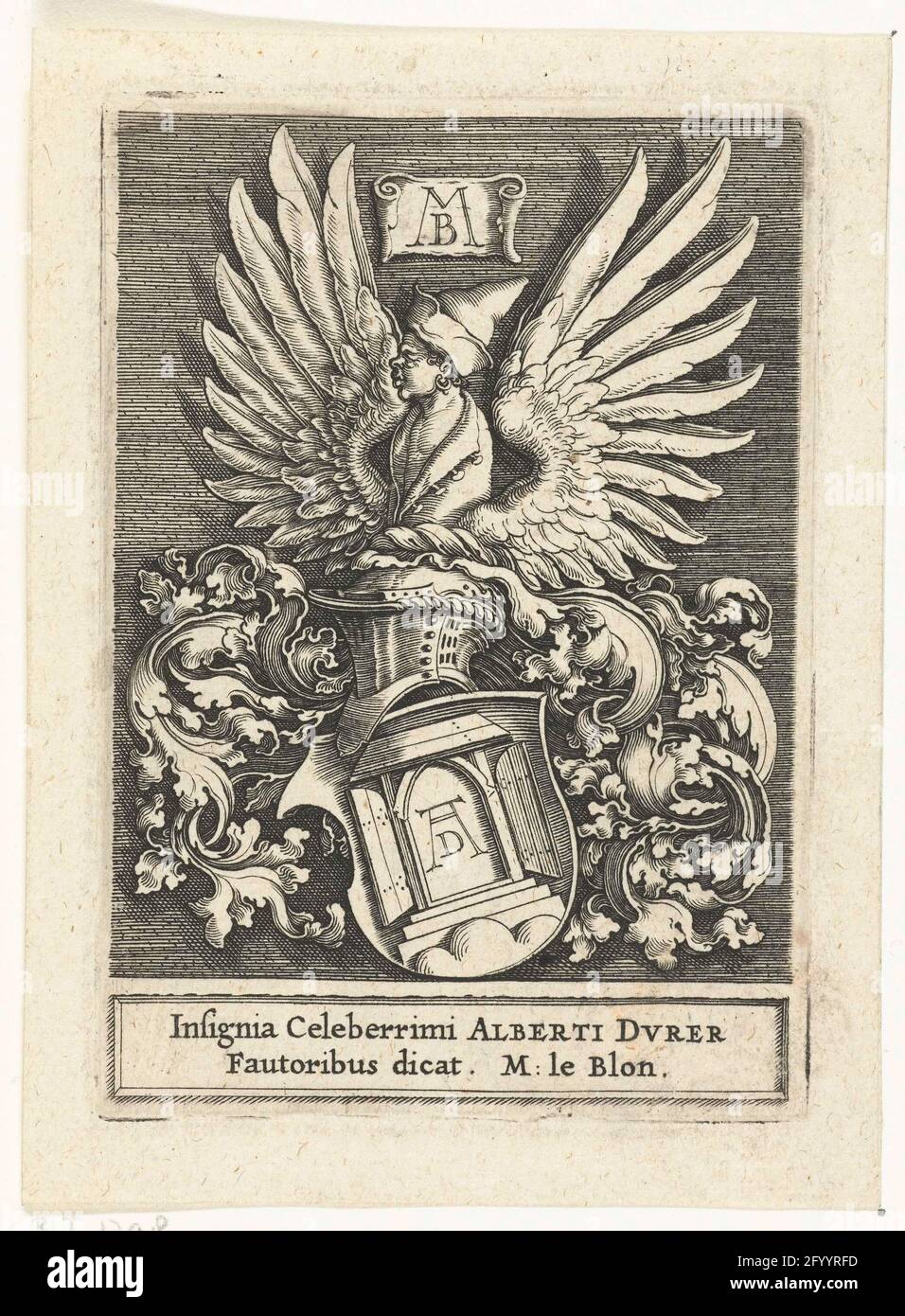 Coat of arms of Albrecht Dürer; Coats of arms. The monogram ad is in ...