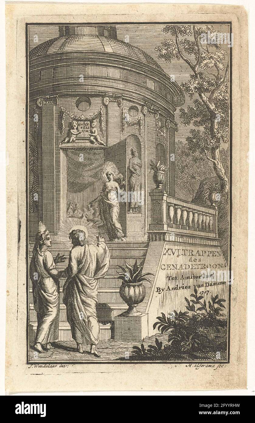 Title page for the stairs of the gene growns of Jesus Christ, 1717 ...