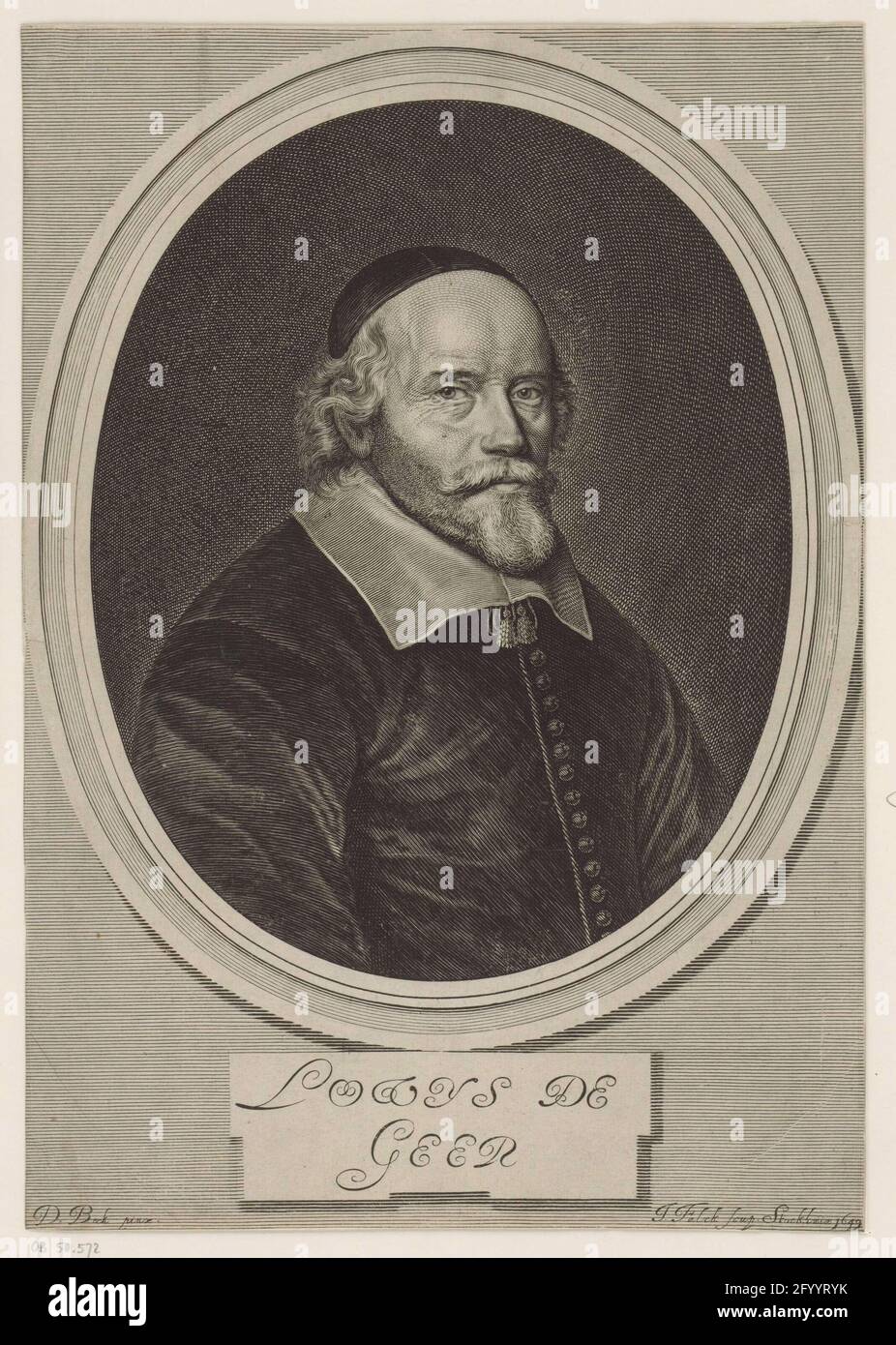 Portrait of Louis de Geer; Louis de Geer. Bust portrait of the Dutch ...