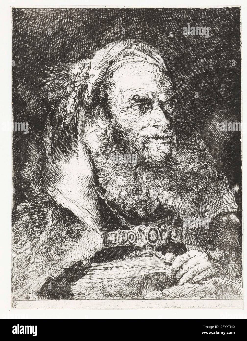 Man with open book; Collection of heads; Raccolta di test Stock Photo ...