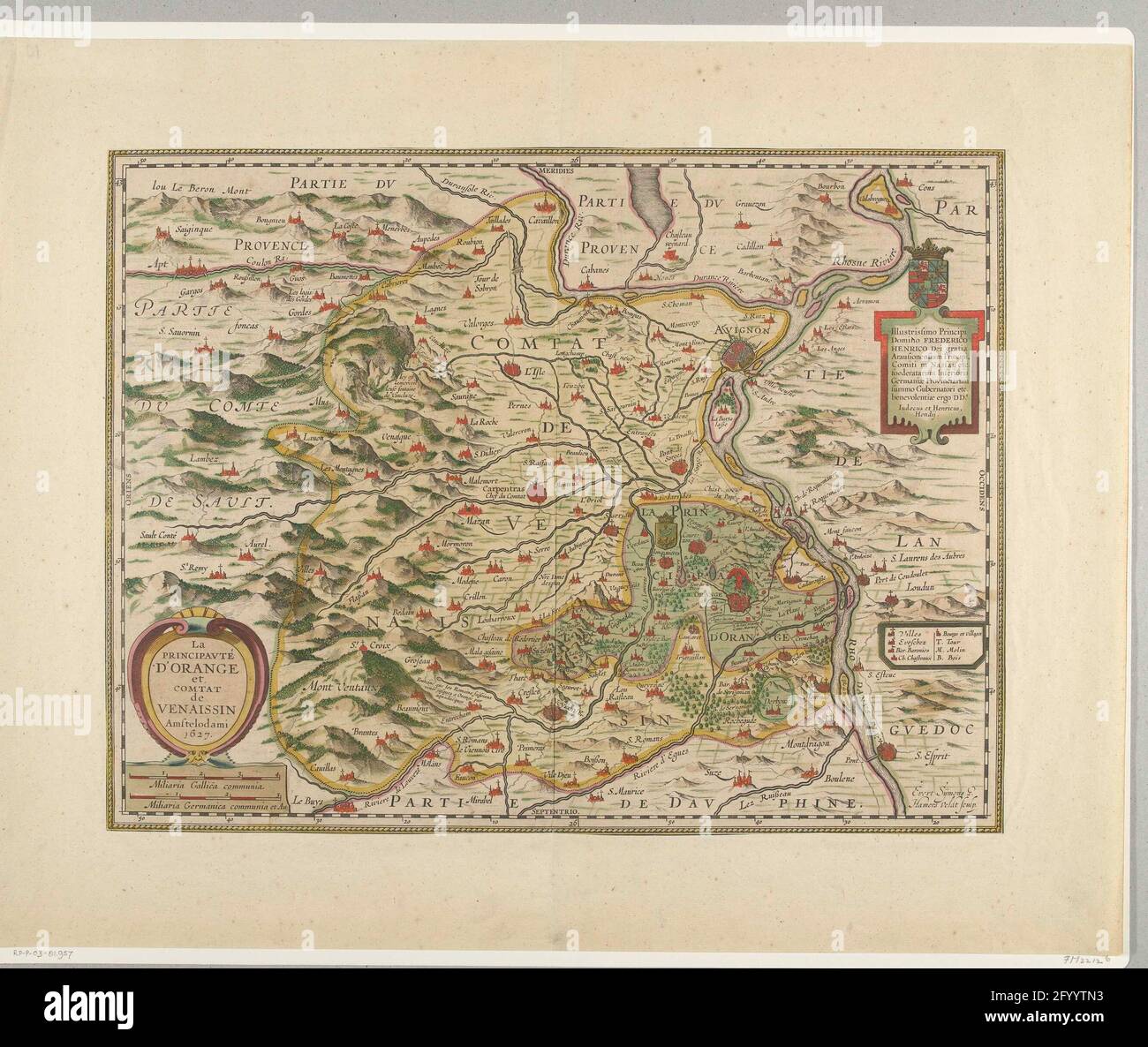 Map of the Principality Orange, 1627; La PrincipaAuté d'Orange et ...