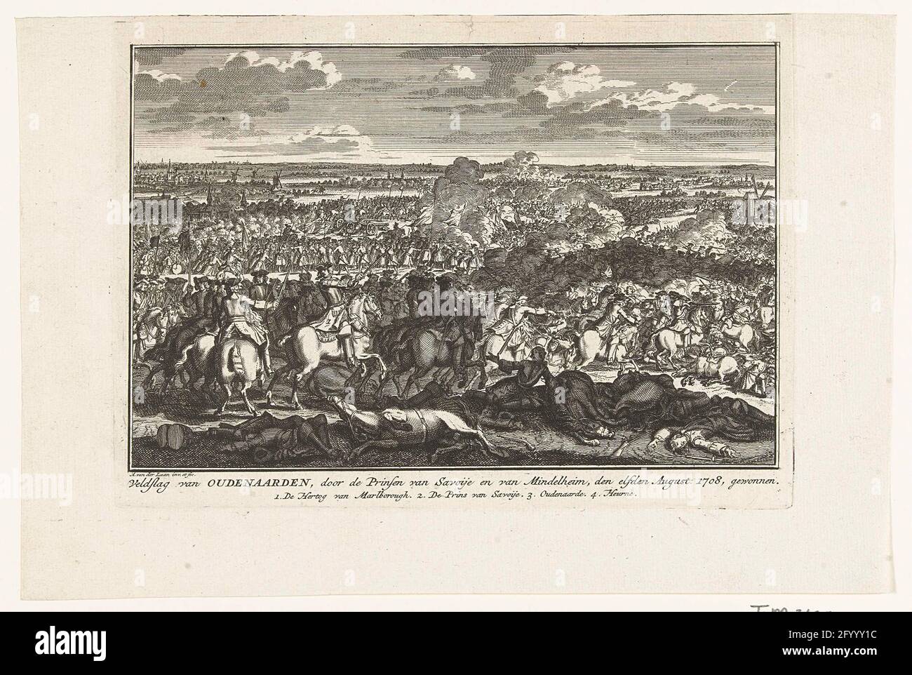 Battle of Oudenaarde, 1708; Battle of Oudenaarden, by the princes of ...