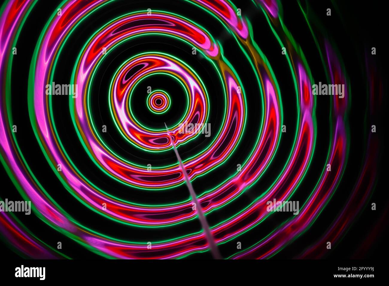 Sound waves in the visible full color in the dark Stock Photo - Alamy