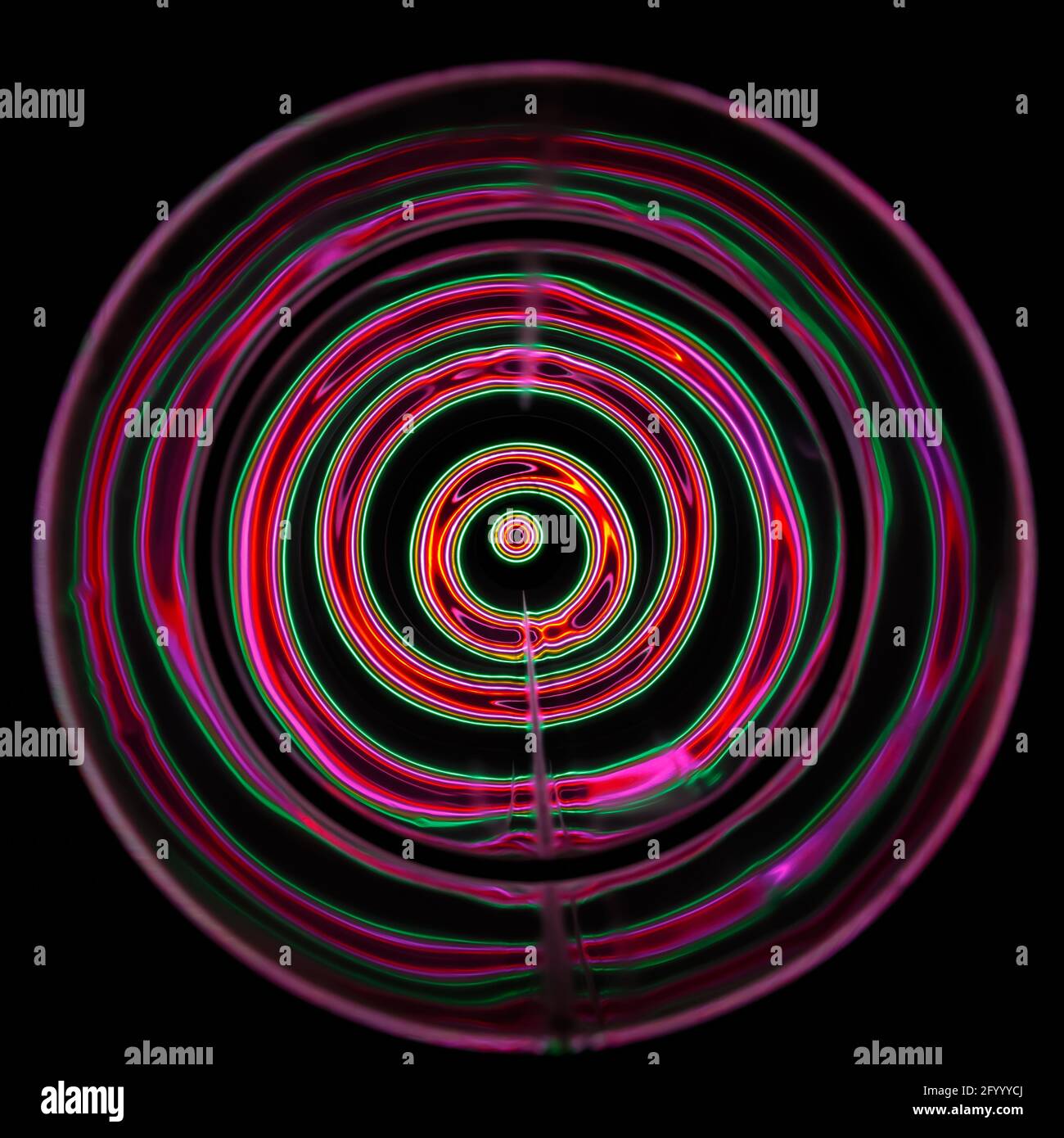 Sound waves in the visible full color in the dark Stock Photo - Alamy