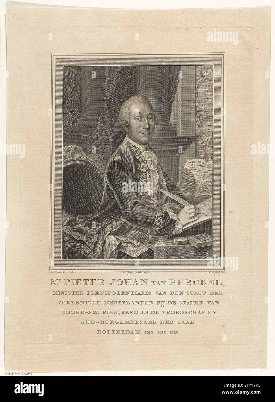 Portrait of ambassador Pieter Johan van Berckel; Mr. Pieter Johan Van ...