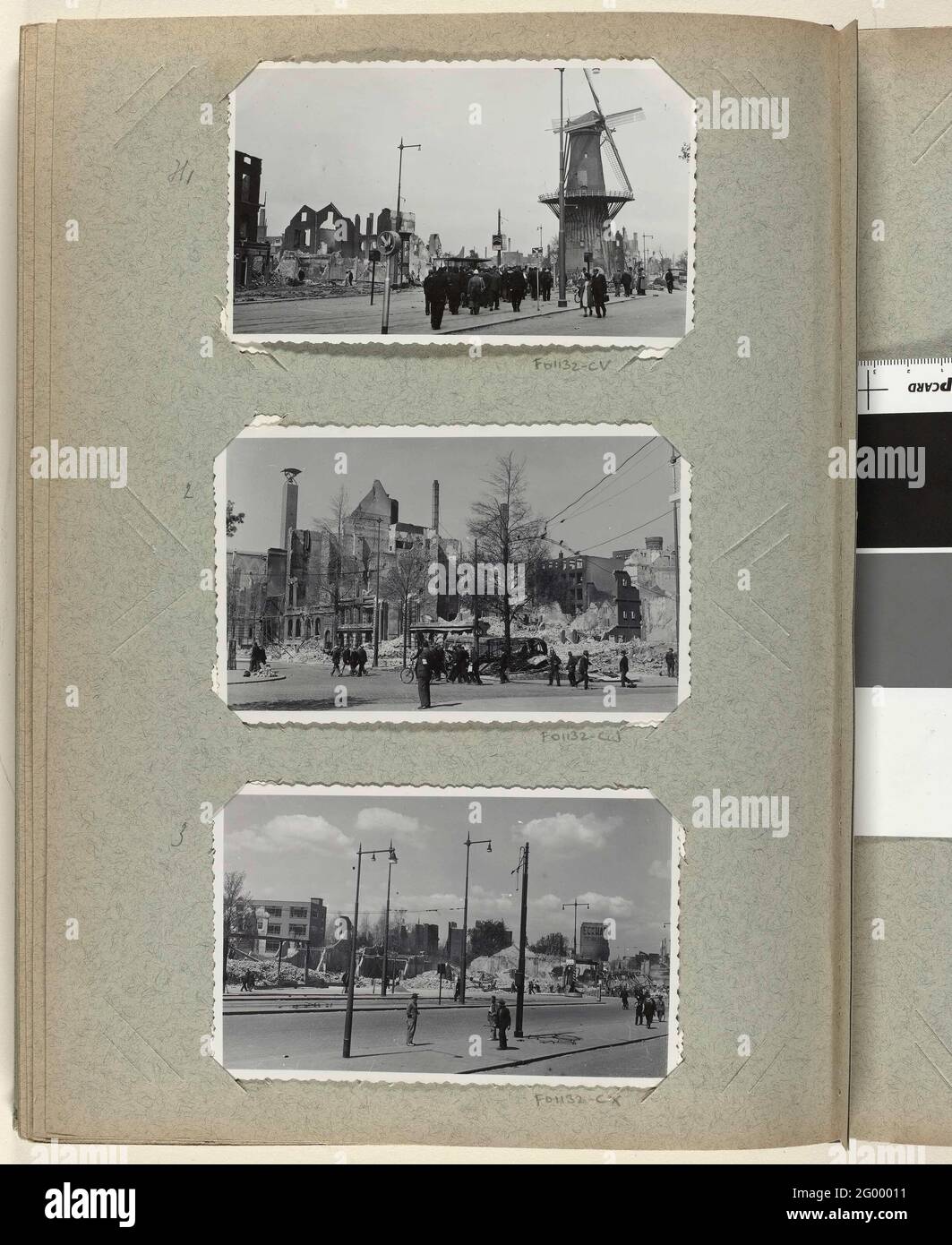 Rotterdam, Ruines Oostplein near Molen, with public Stock Photo - Alamy