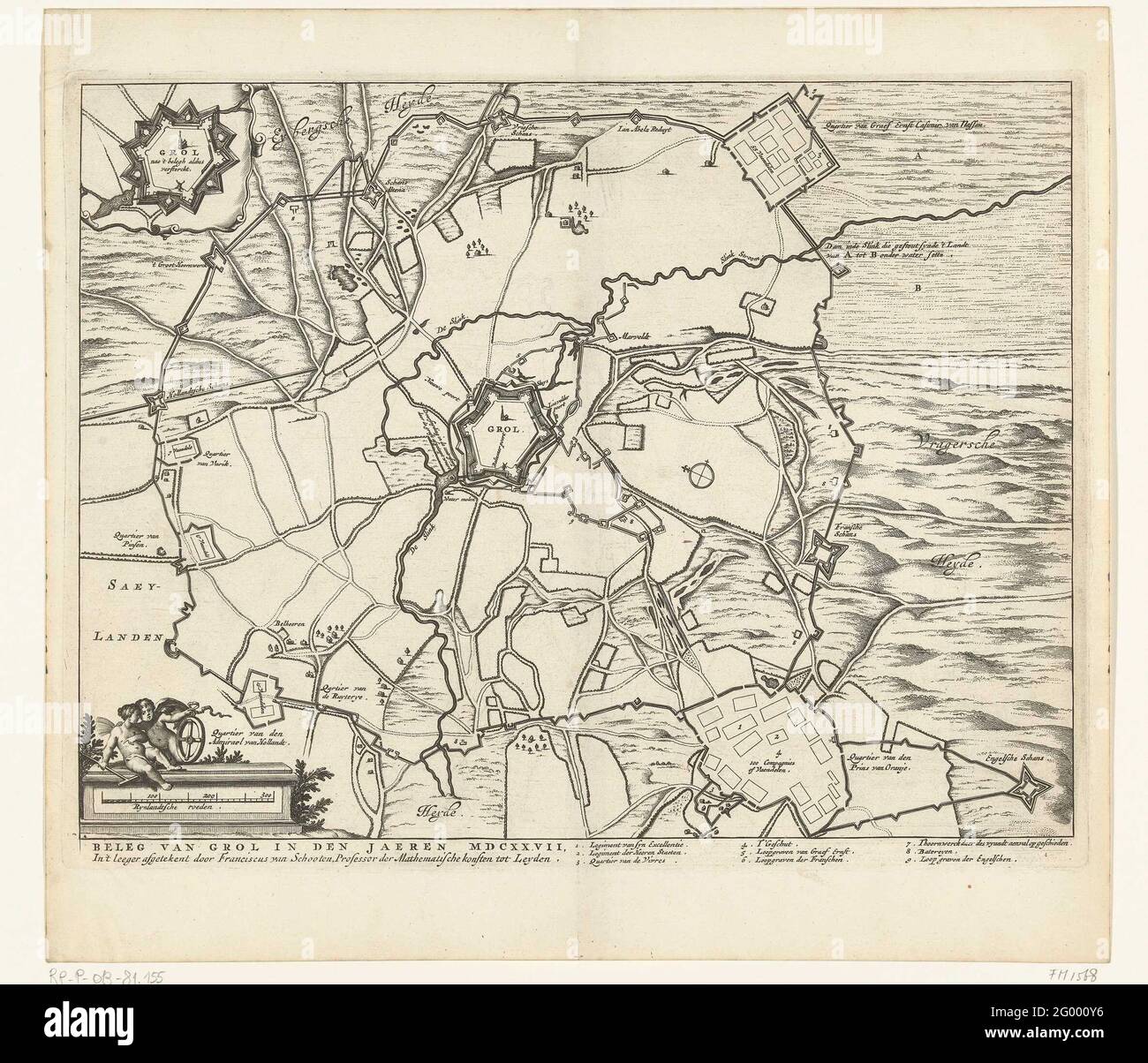 Map of the siege of Groenlo, 1627; Siege from Grol in Den Jaeren ...
