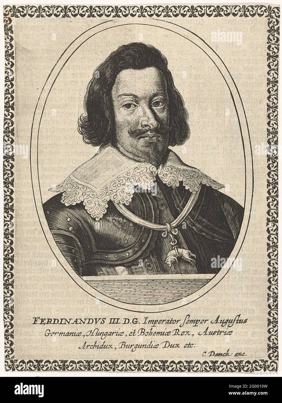 Portrait of Ferdinand III in oval; Ferdinandvs III D.G. (...) Archidux ...