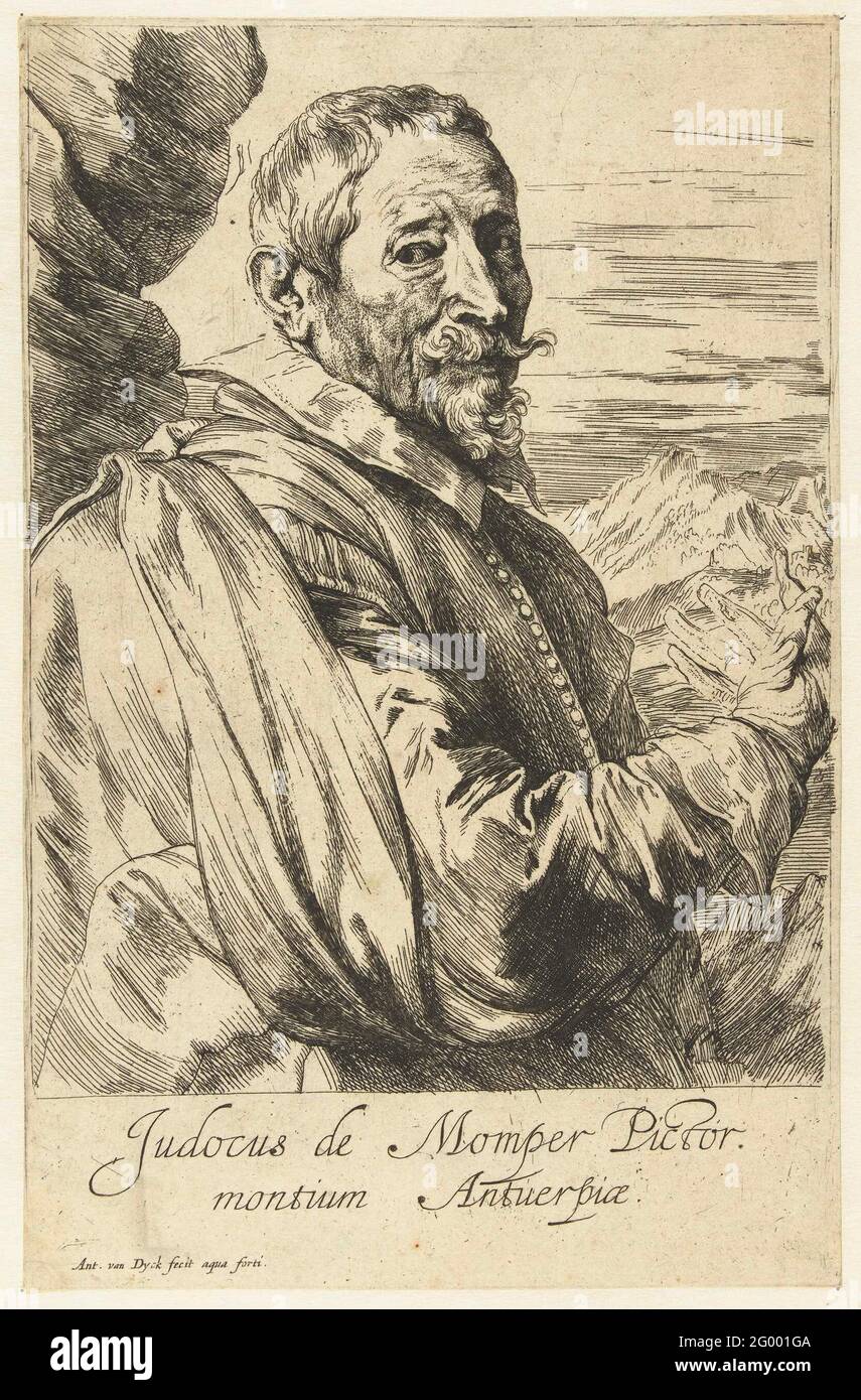 Portrait of the momper joos; Iconographie. Portrait of Joos de Momper with Judocus De Momper ...