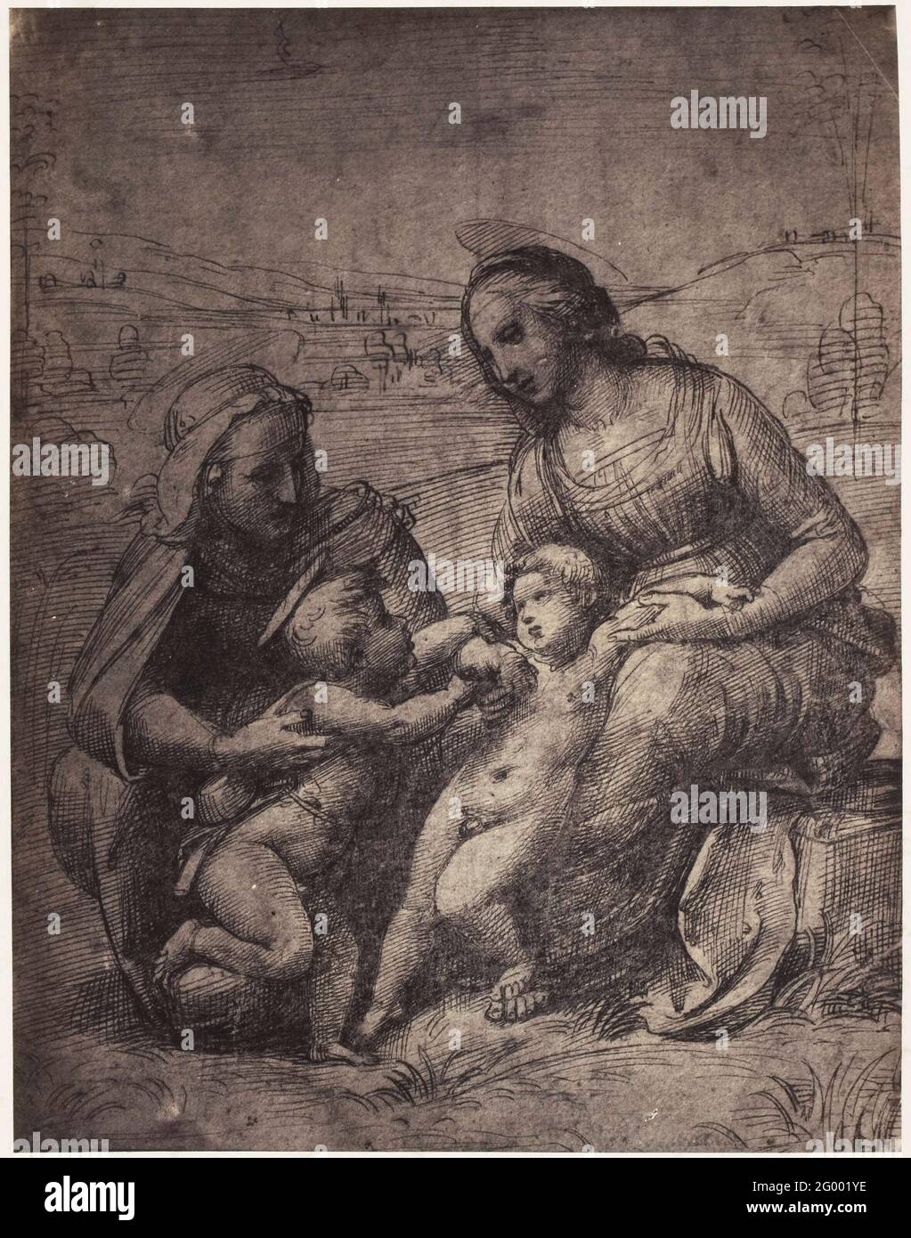 Photo production of drawing Raphael from Windsor Castle, Maria with ...