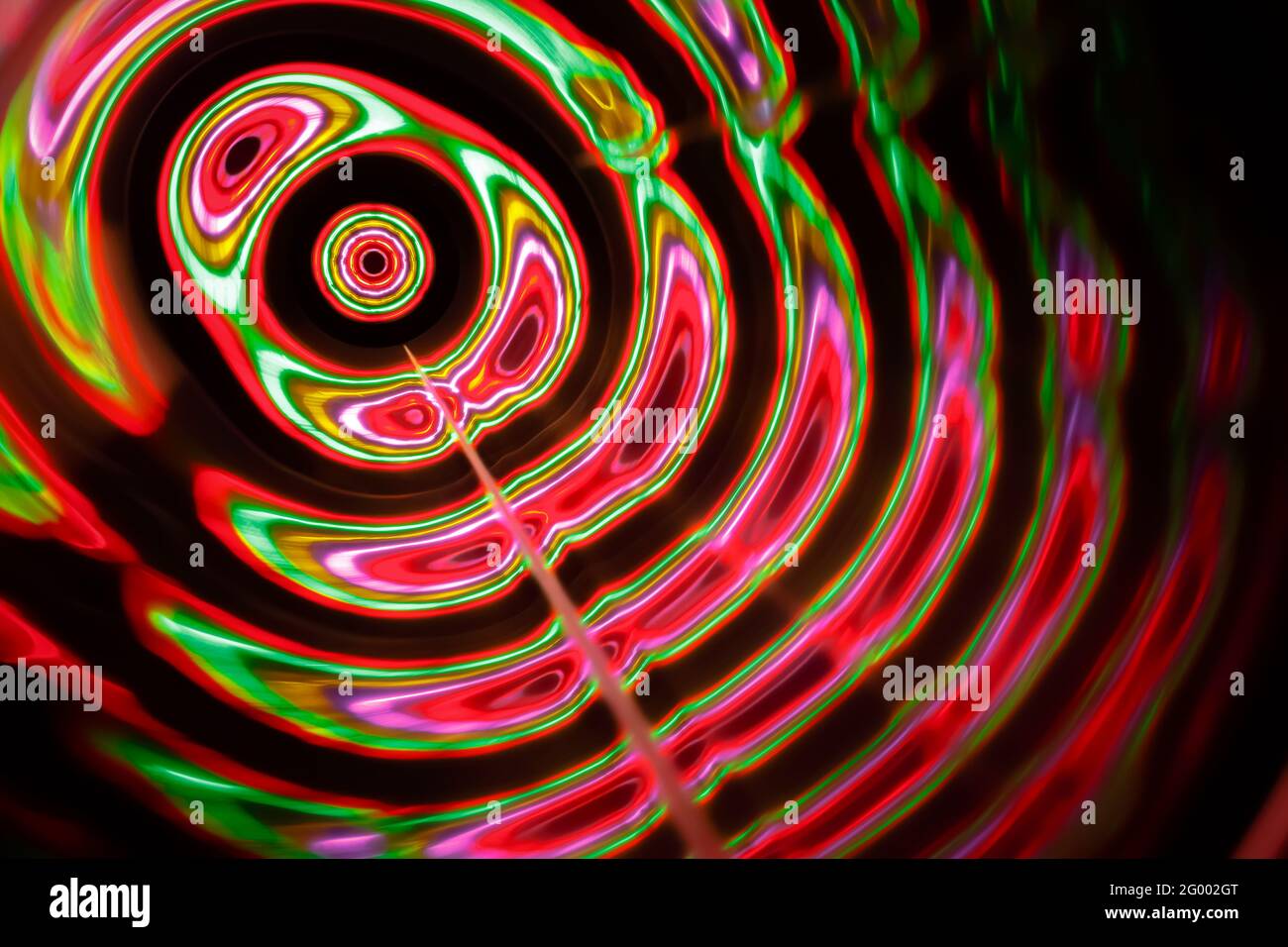 Sound waves in the visible full color in the dark Stock Photo - Alamy