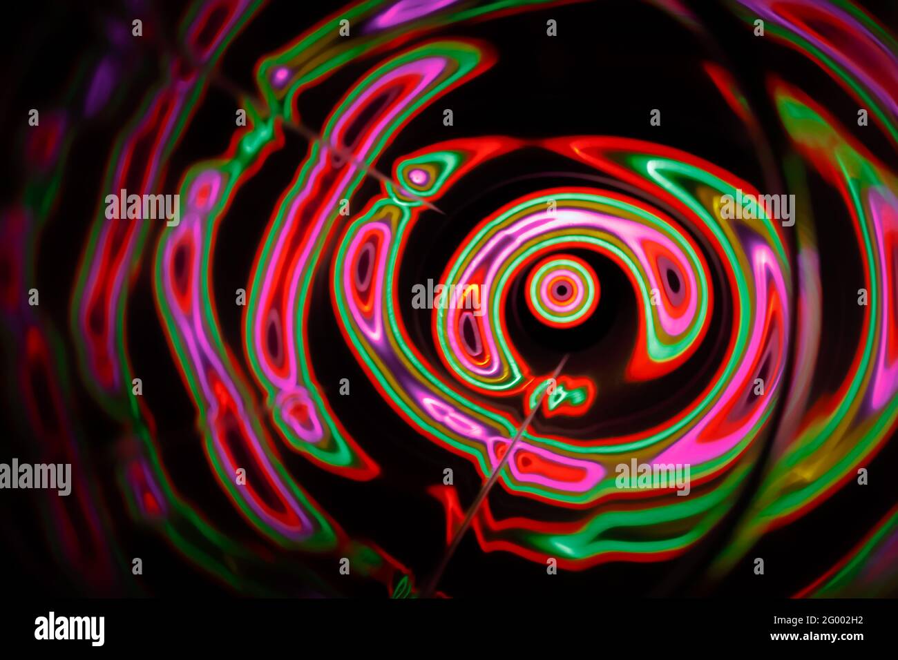 Sound waves in the visible full color in the dark Stock Photo - Alamy