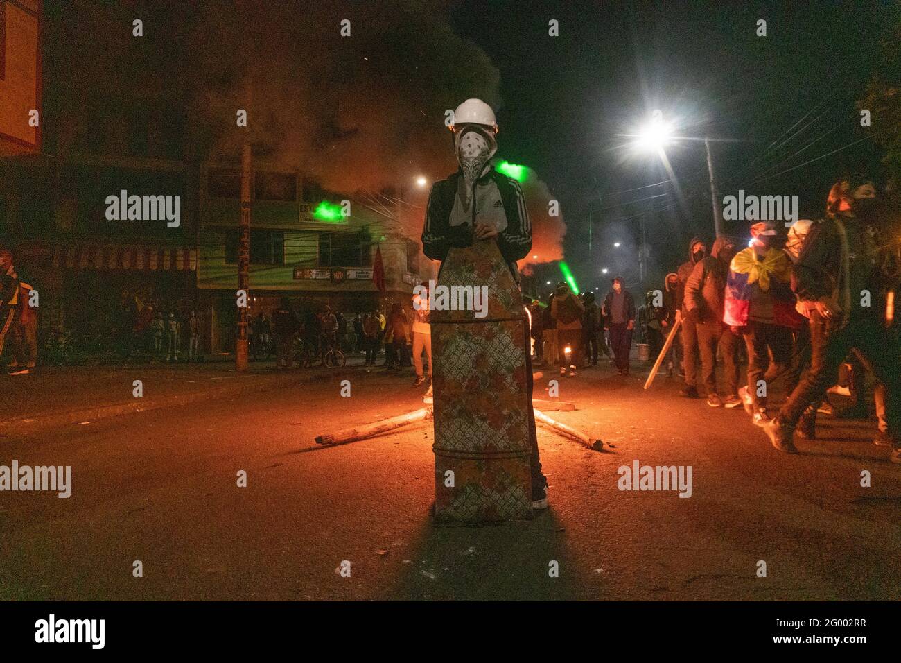 A member of the Front Line Guard protects himself with his shield Stock ...