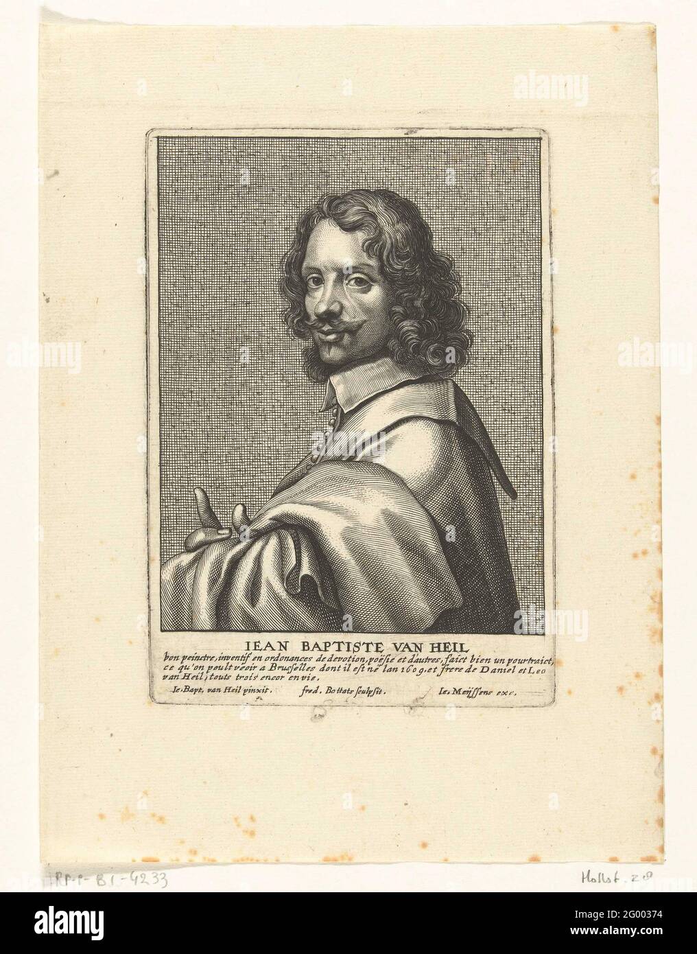 Self-portrait of Jean Baptist of salvation. A rectangular self-portrait ...