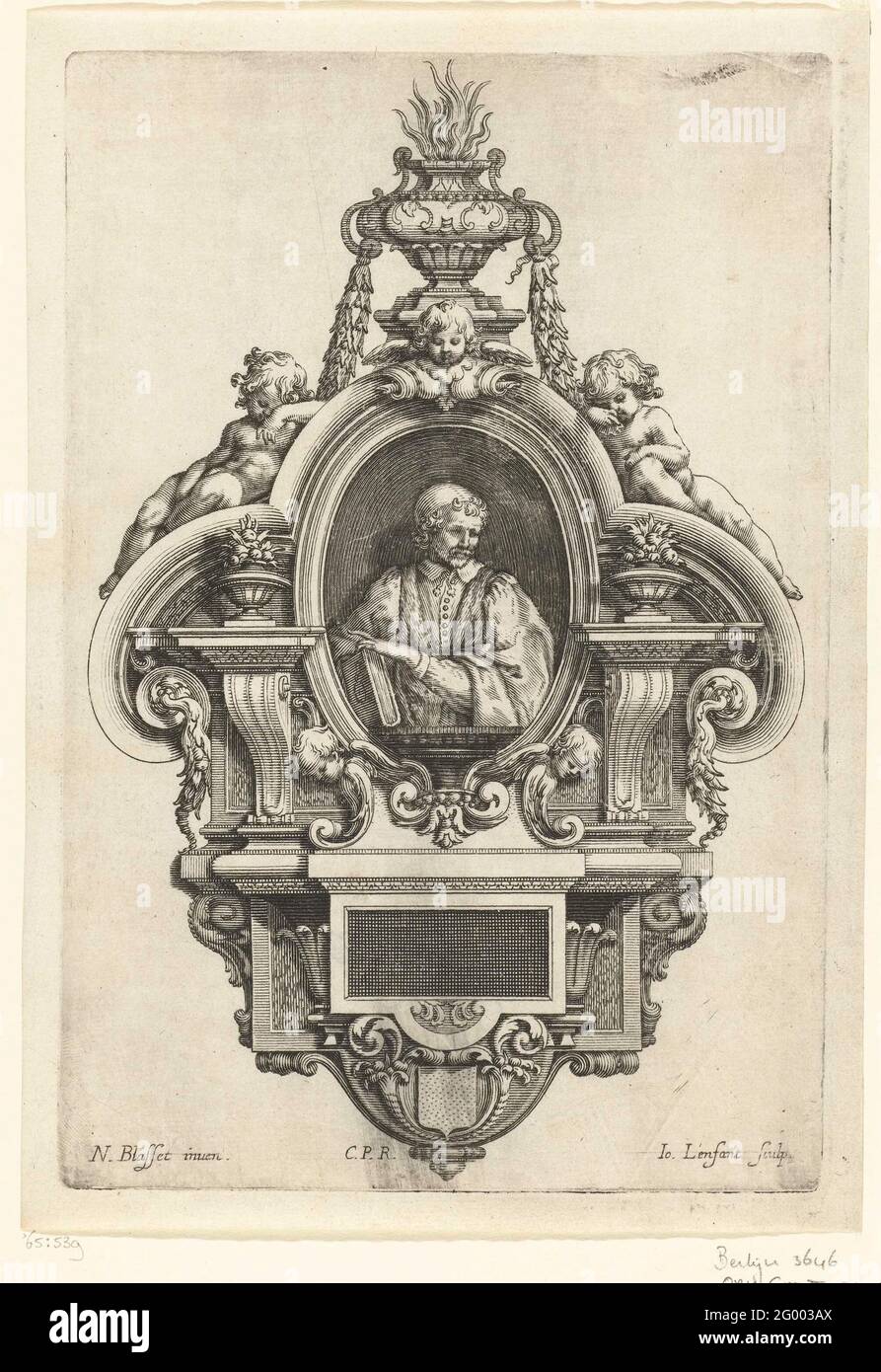 Epitaaf of spiritual; Lesson epitaphes. The spiritual is depicted in an ...