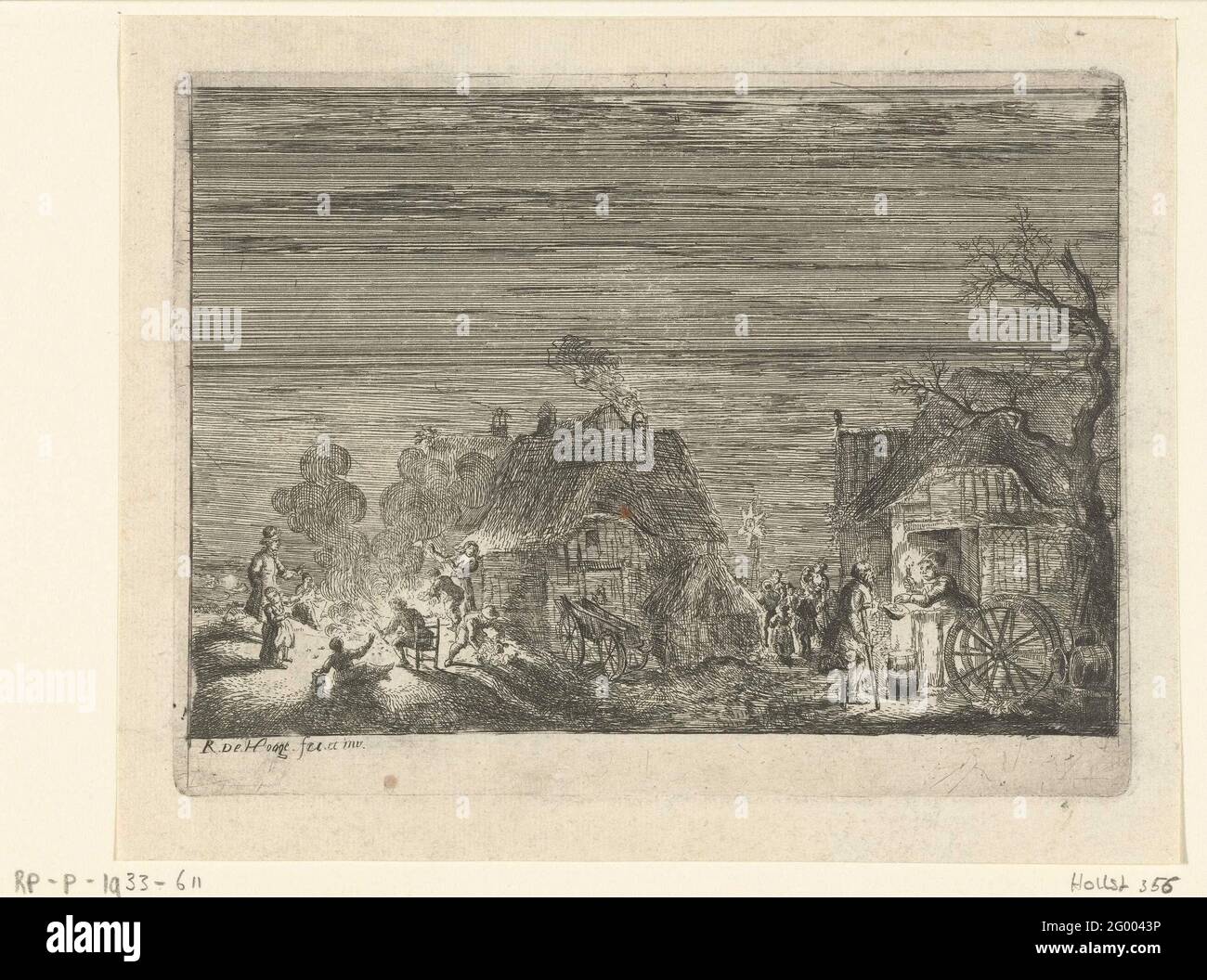 Celebration of the midwinter light festival. Landscape with the ...