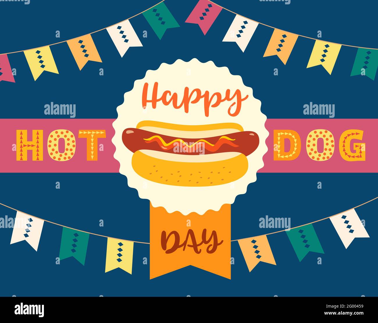Red hot dogs sign Stock Vector Images - Alamy