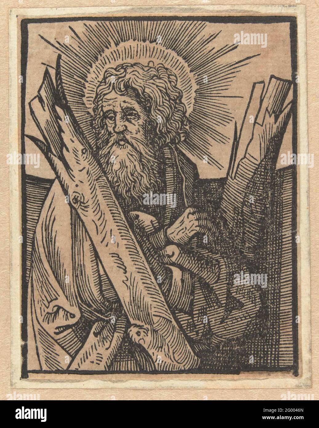 The apostle Andreas; Christ and the apostles. One of series of eight ...