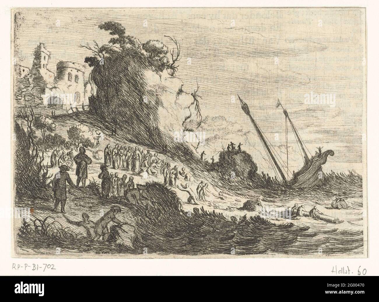 Shipwreck of the apostle Paul at Malta. Shipwreck of the ship with the ...
