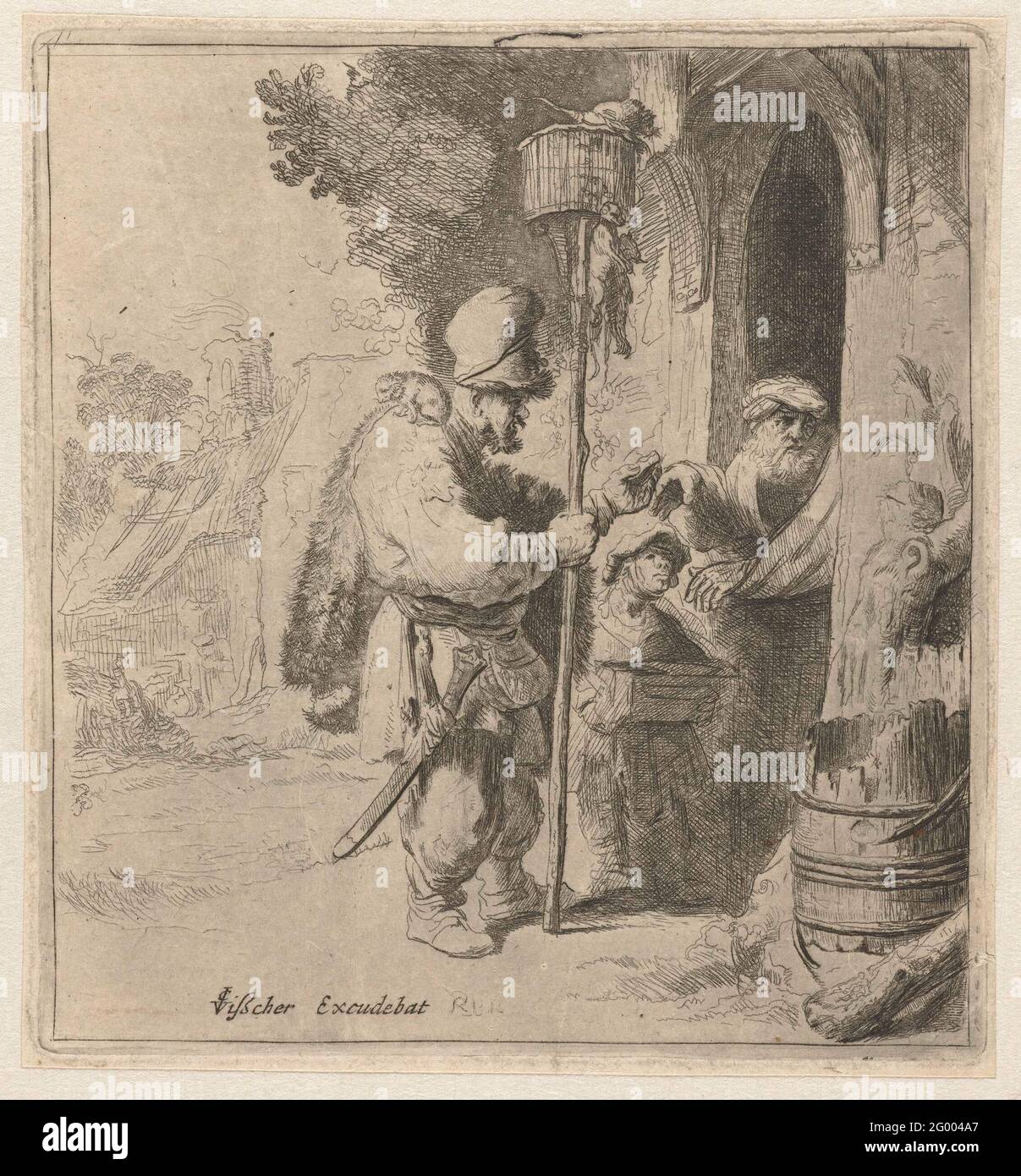The rat poit vendor .. mirror-image copy to the eponymous print of ...