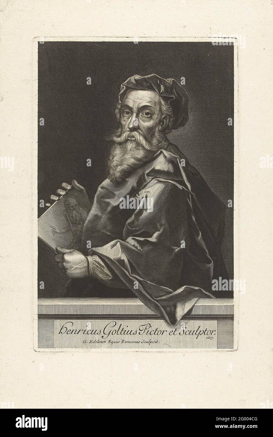 Portrait of Hendrick Goltzius. Portrait of the painter, print maker ...