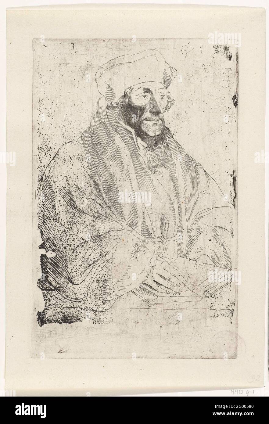 Portrait of Erasmus van Rotterdam; Iconographie Stock Photo - Alamy