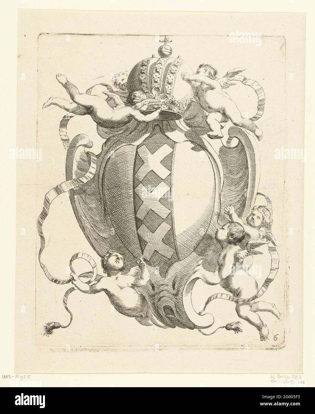 Kwabcartouche with the city's city of Amsterdam; A few new compartment ...