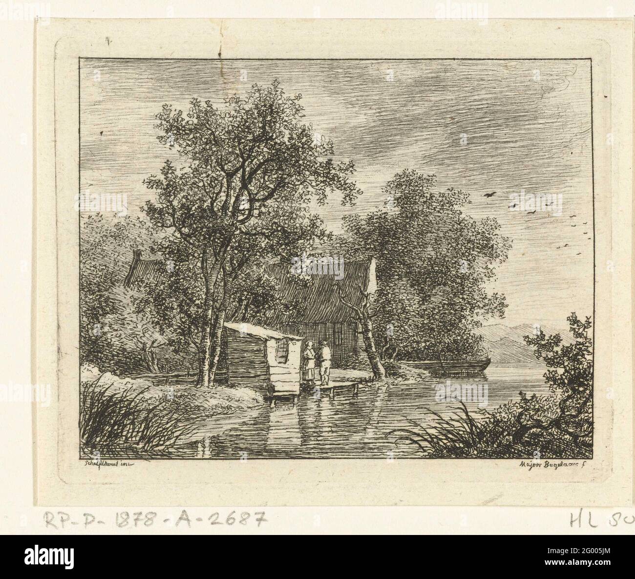 Two men at a boathouse Stock Photo - Alamy